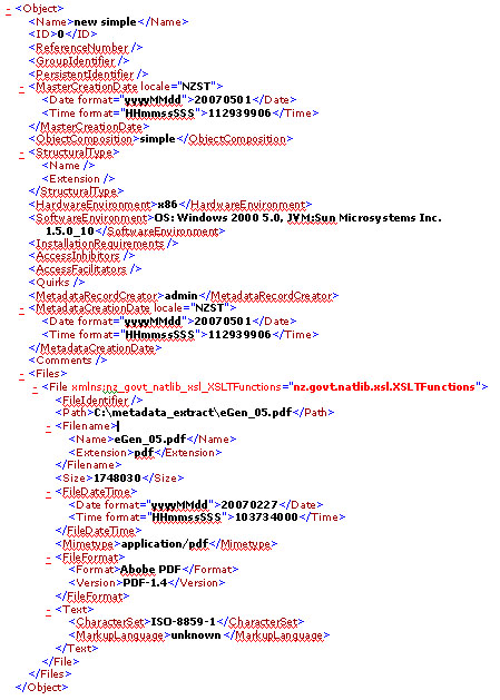 Metadata Extraction Tool - Screenshots